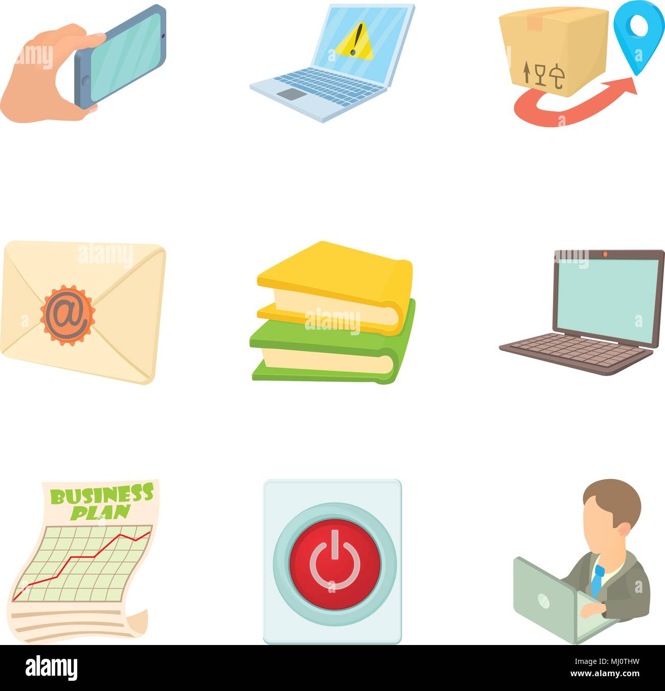 Production division icons set, cartoon style Stock Vector Image & Art ...