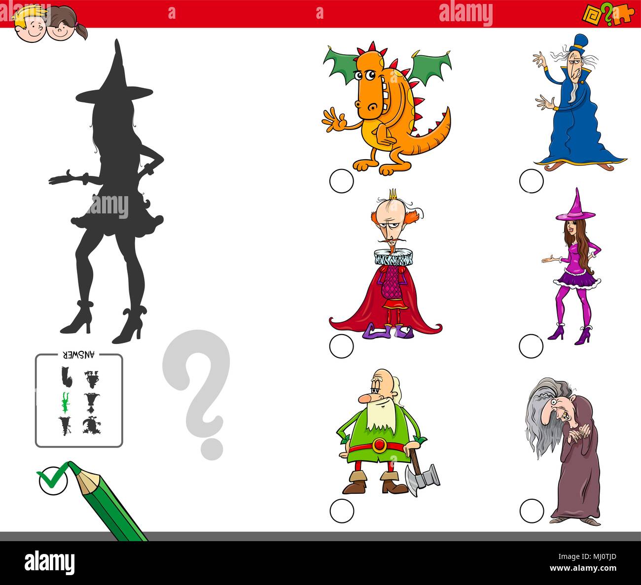 Cartoon Illustration of Finding the Shadow without Differences ...