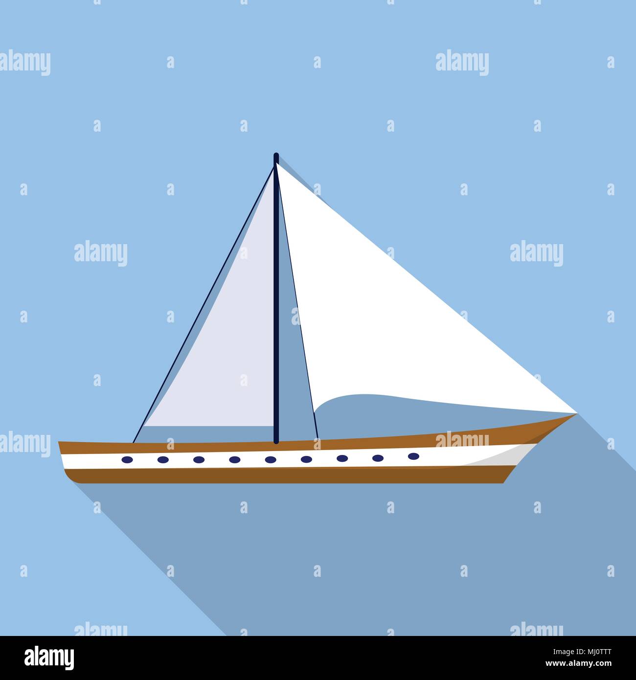 Sail boat icon, flat style Stock Vector Image & Art - Alamy