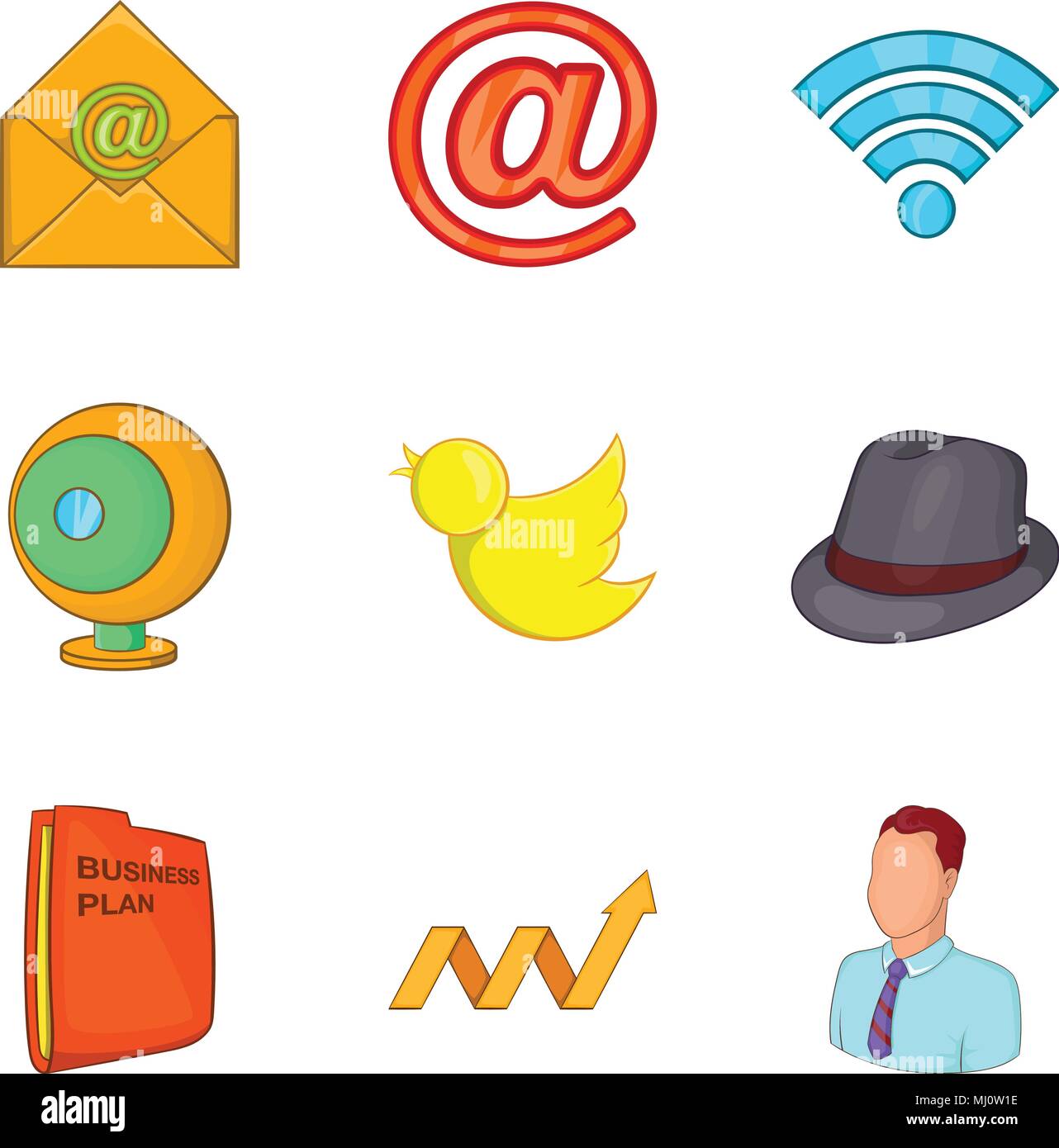 Work study icons set, cartoon style Stock Vector Image & Art - Alamy