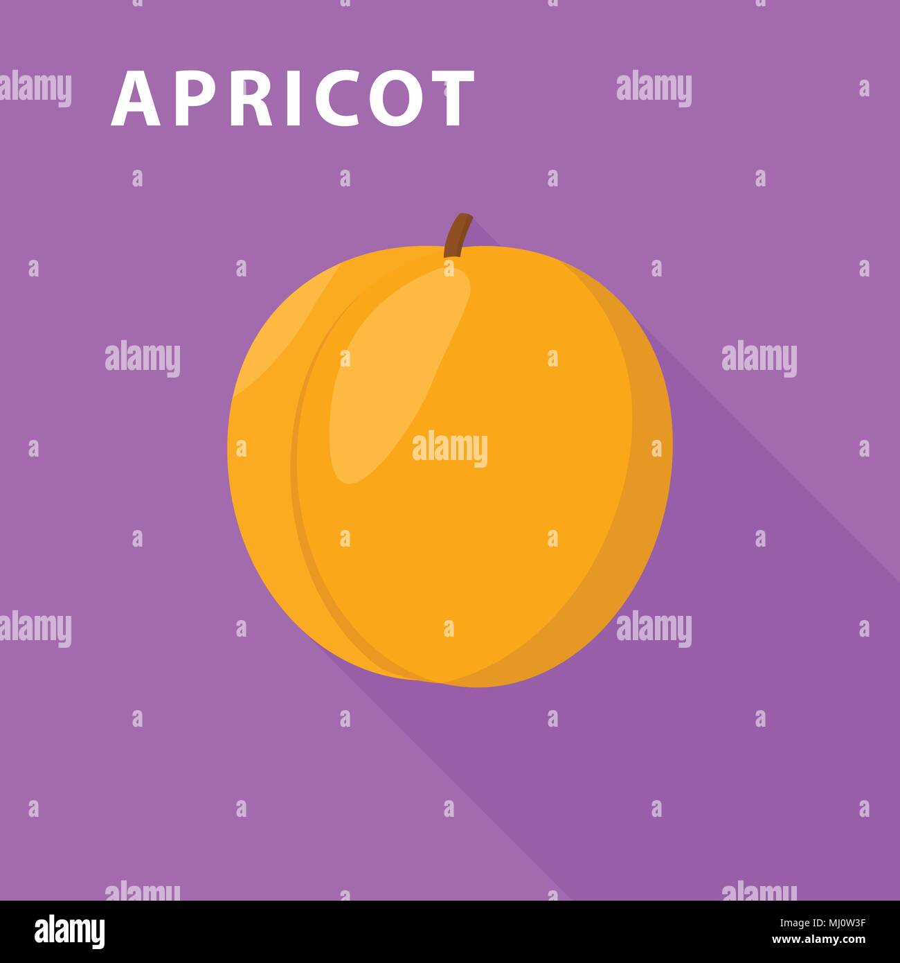 Apricot icon, flat style Stock Vector Image & Art - Alamy