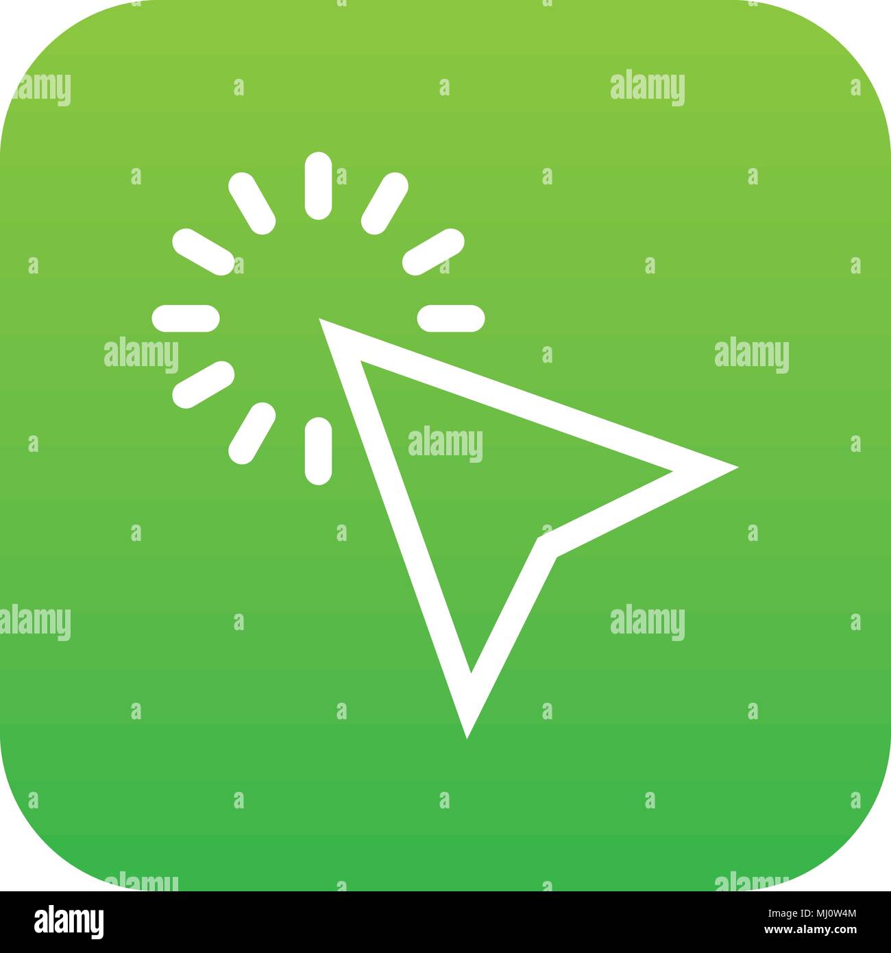 Click icon digital green Stock Vector Image & Art - Alamy