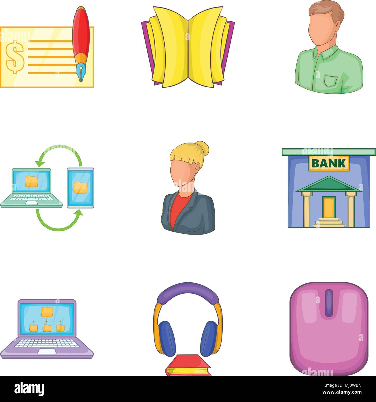 Job location icons set, cartoon style Stock Vector Image & Art - Alamy