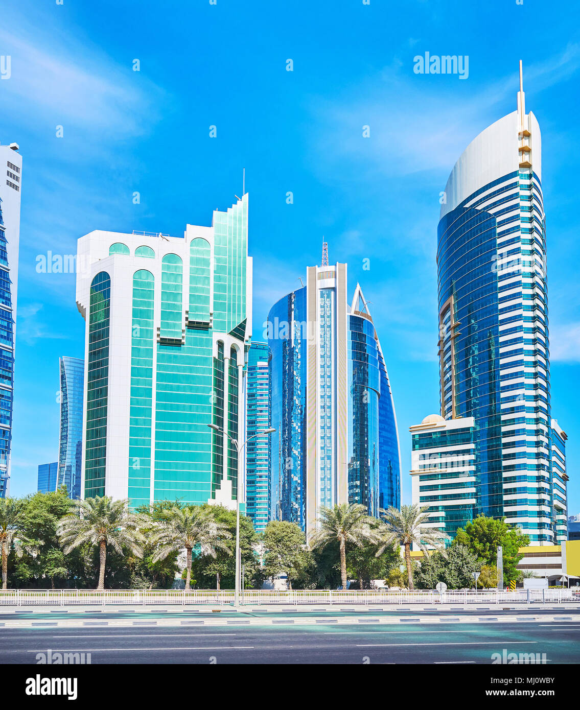 West Bay of Doha is paradise for fans of modern futuristic architecture ...