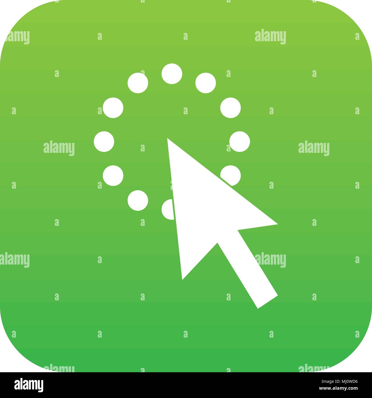 Click icon digital green Stock Vector Image & Art - Alamy