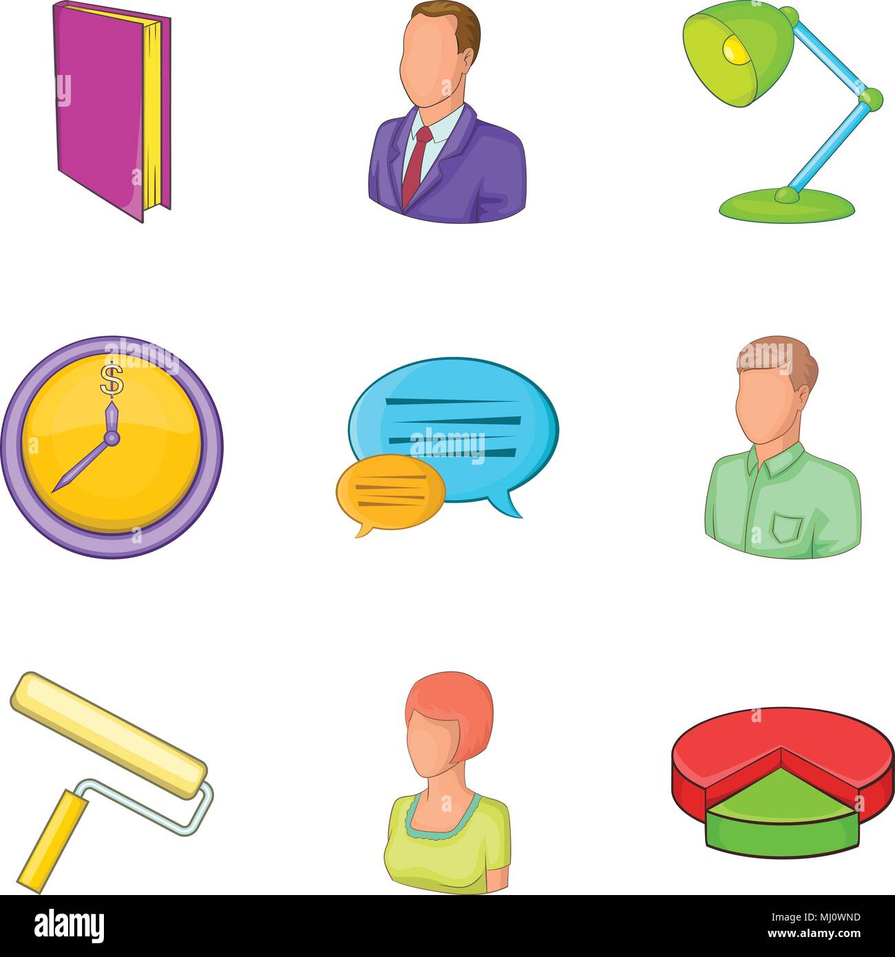 Job of industry icons set, cartoon style Stock Vector Image & Art - Alamy
