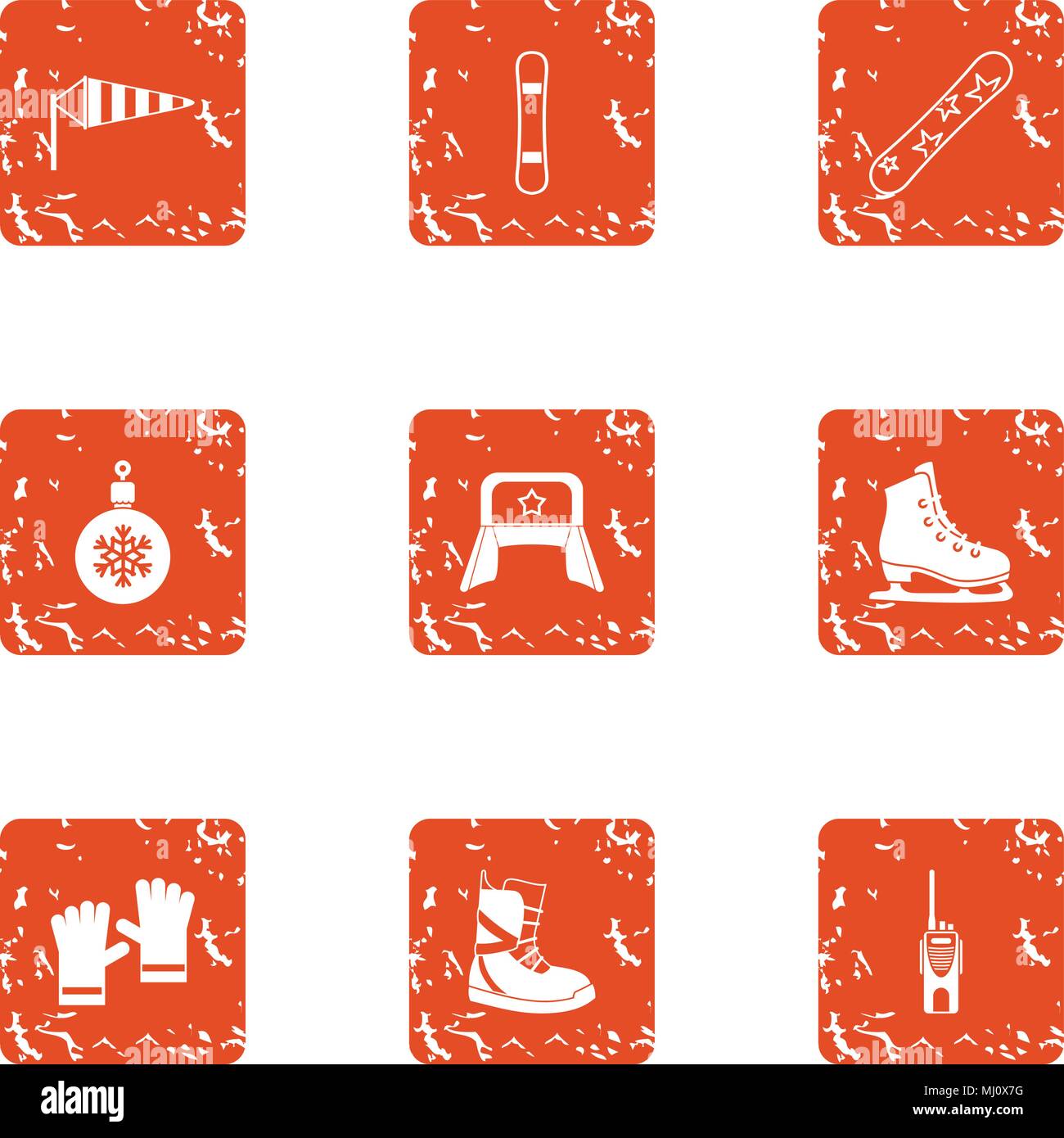 Cold climate icons set, grunge style Stock Vector Image & Art - Alamy