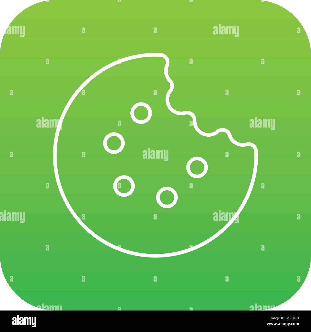 Bite biscuits icon green vector Stock Vector Image & Art - Alamy