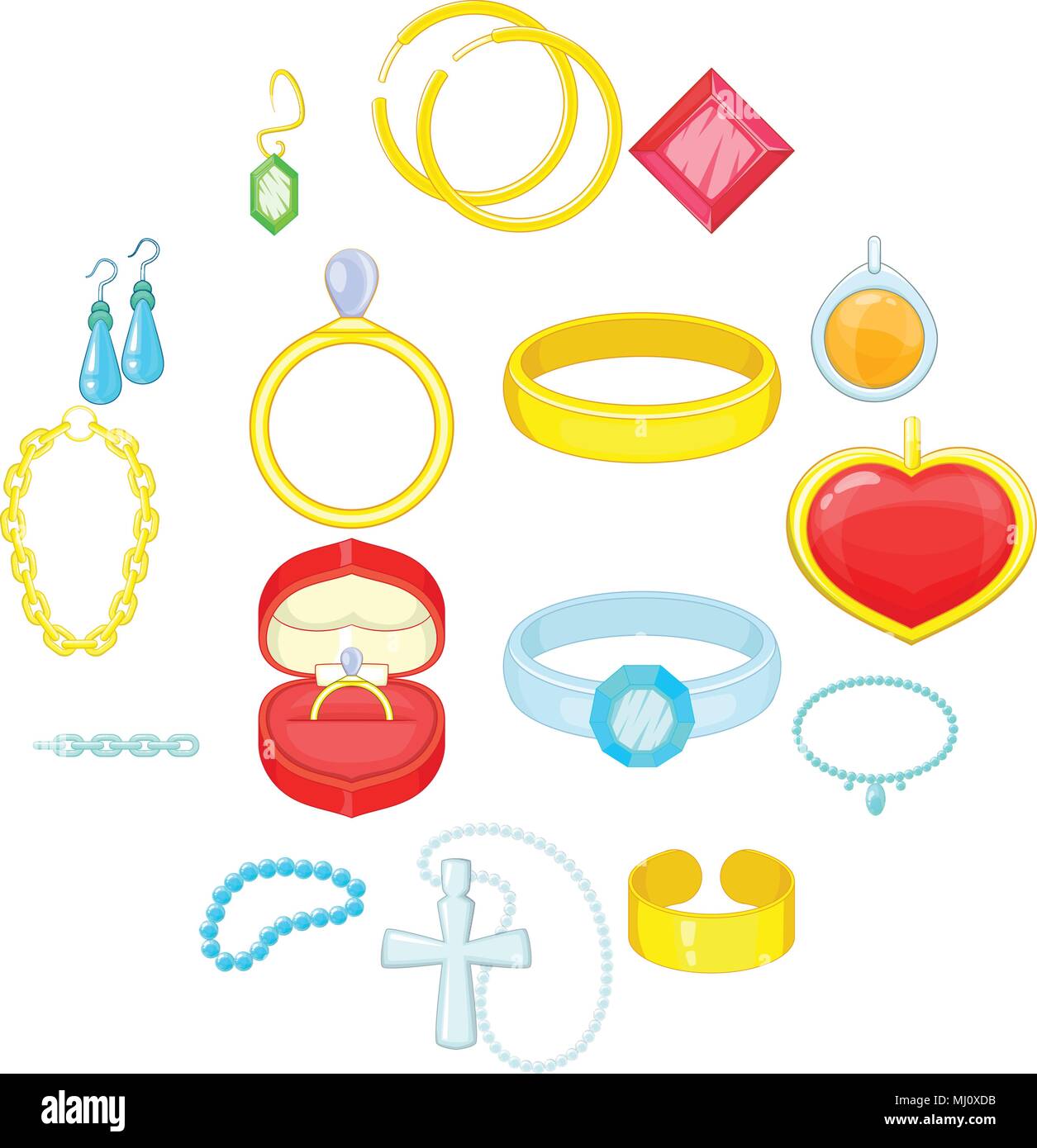 Jewelry items icons set, cartoon style Stock Vector Image & Art - Alamy