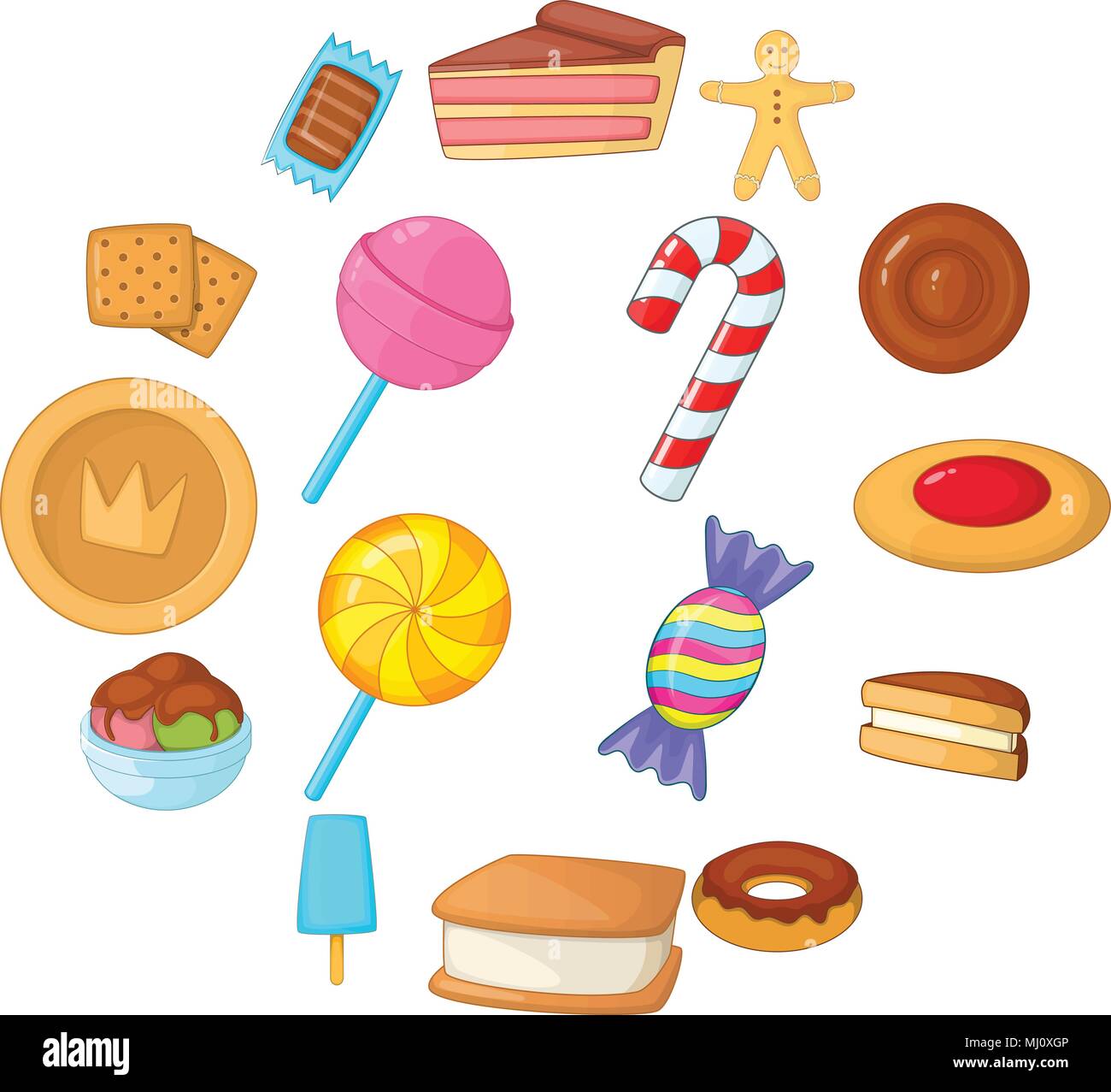 Different candy icons set, cartoon style Stock Vector Image & Art - Alamy