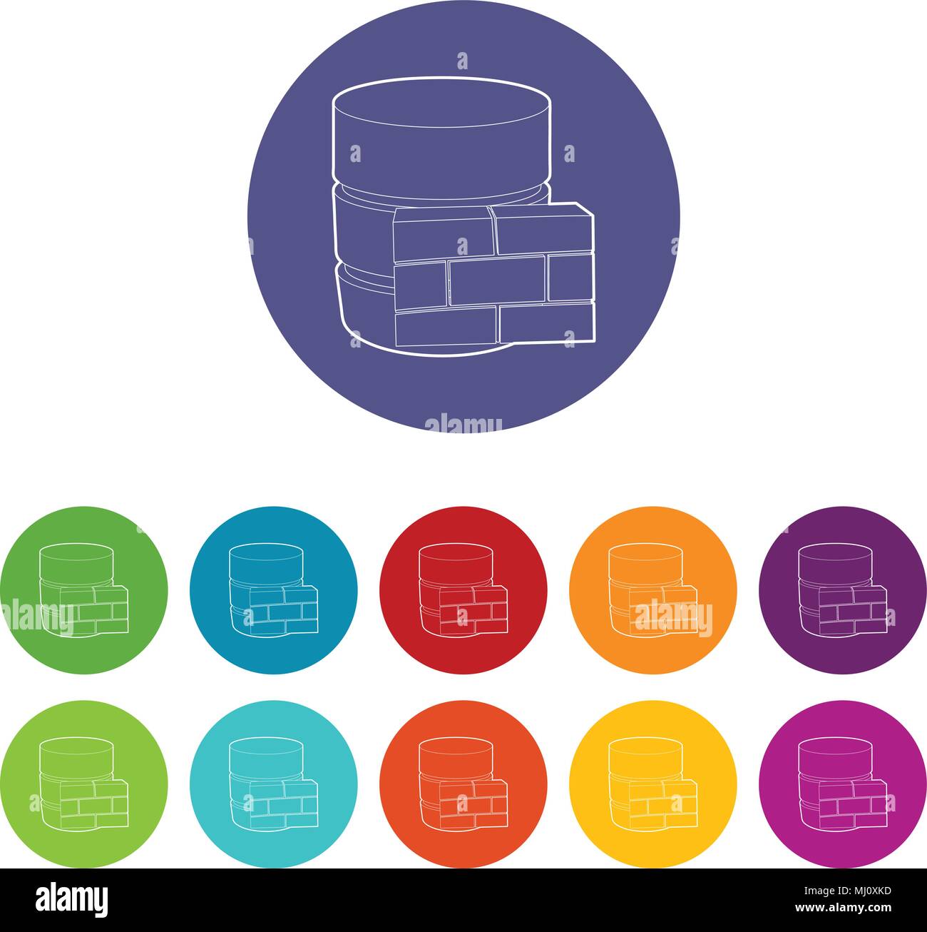 Not available database icon, outline style Stock Vector Image & Art - Alamy