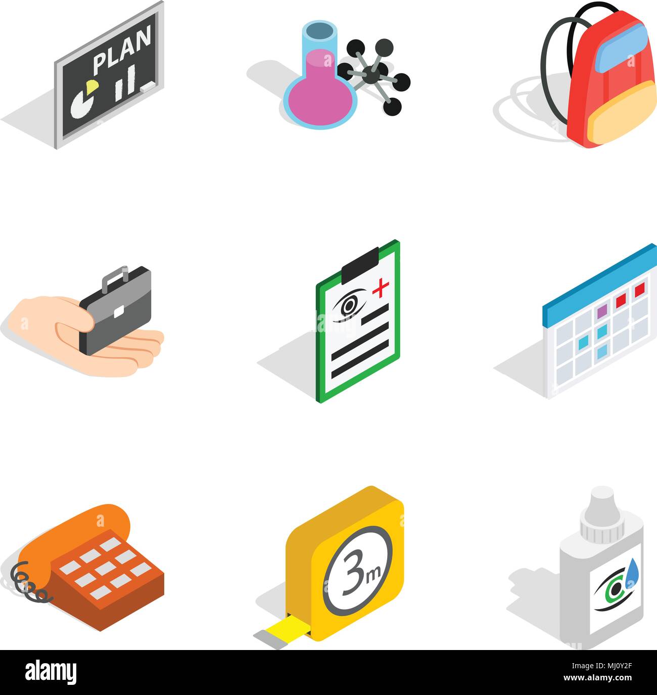 Research area icons set, isometric style Stock Vector Image & Art - Alamy