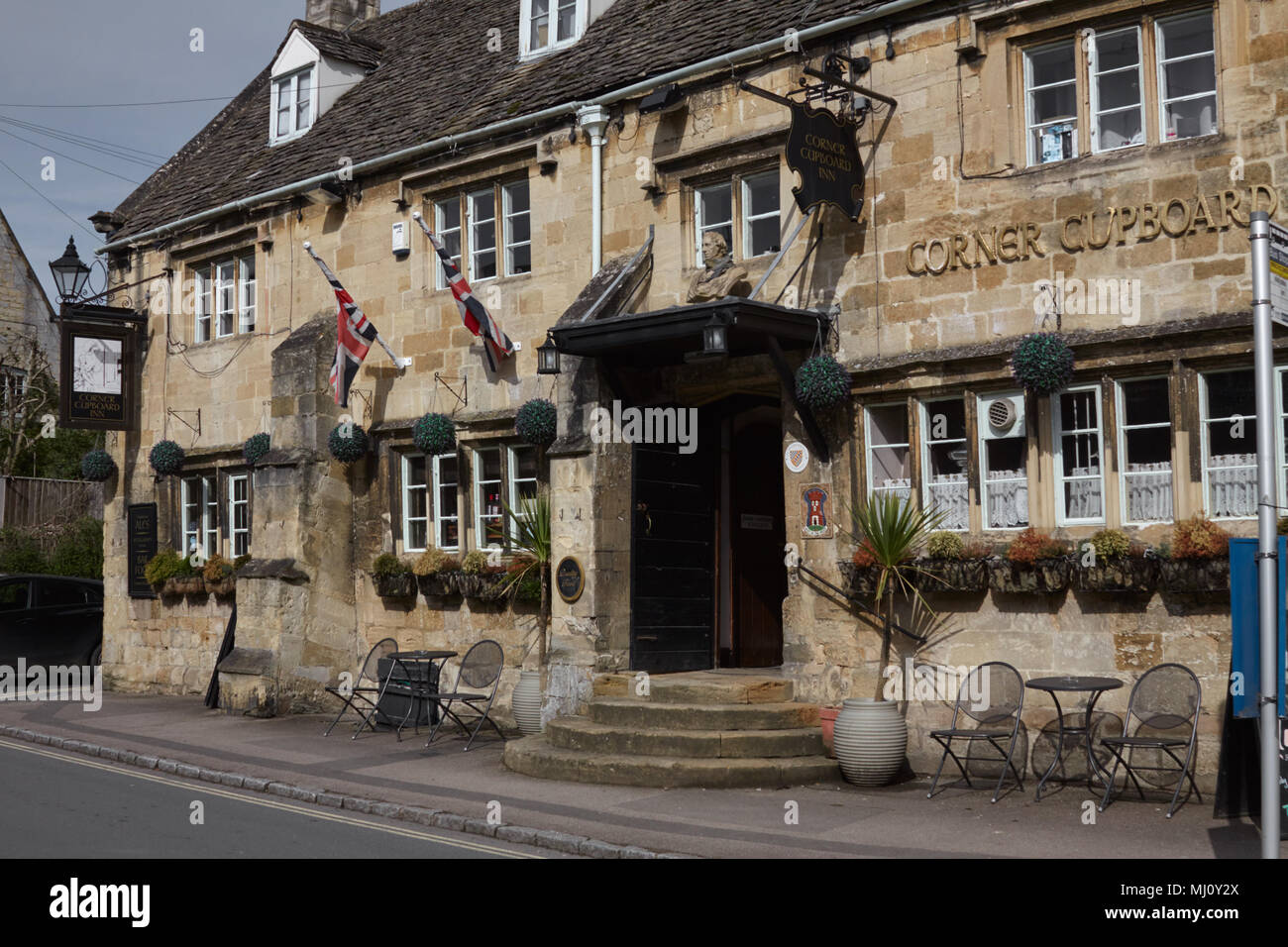 Cotswold stone Inn, pub, restaurant on the high street, Winchcombe ...