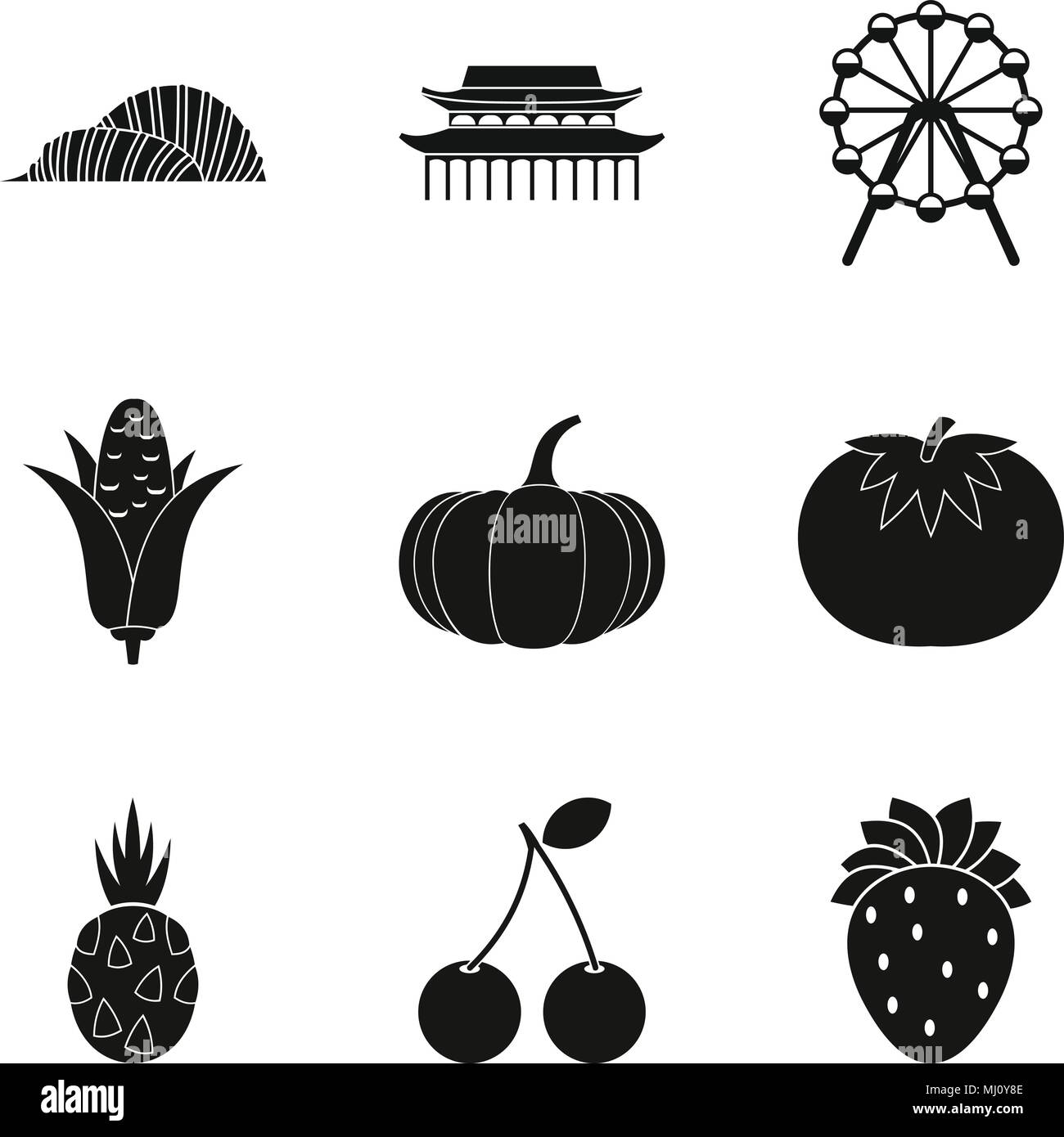 World country icons set, simple style Stock Vector Image & Art - Alamy