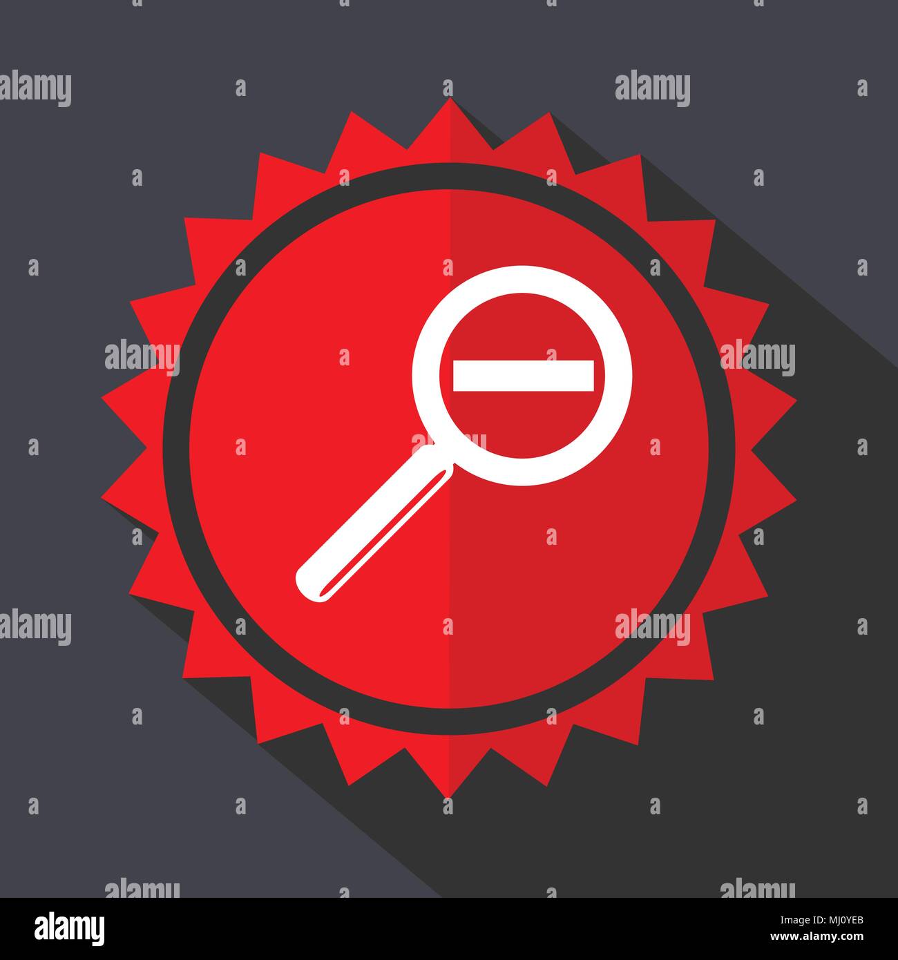 Lens red sticker flat design vector icon Stock Vector Image & Art - Alamy