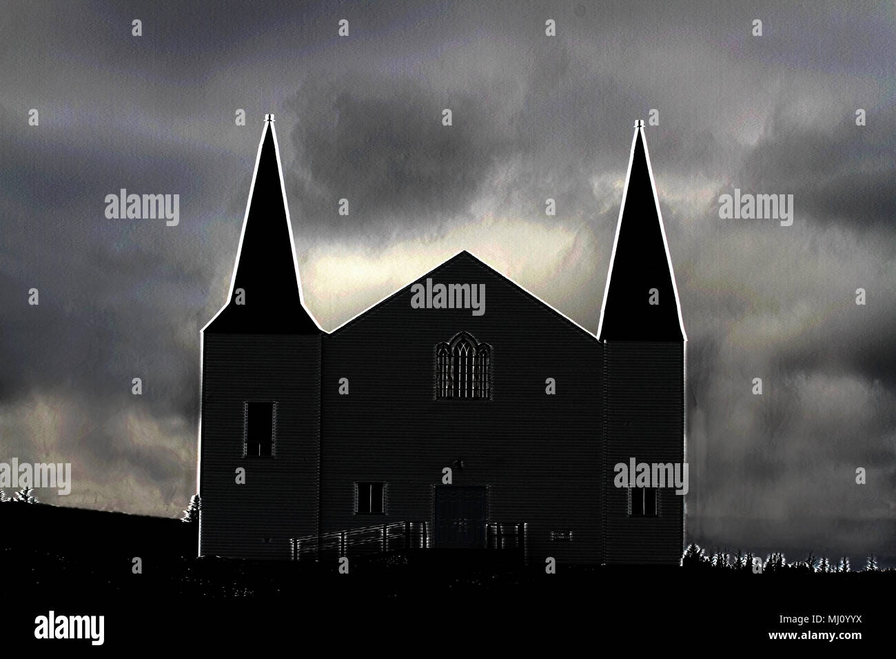 Church in Elliston, Newfoundland, Canada Stock Photo - Alamy