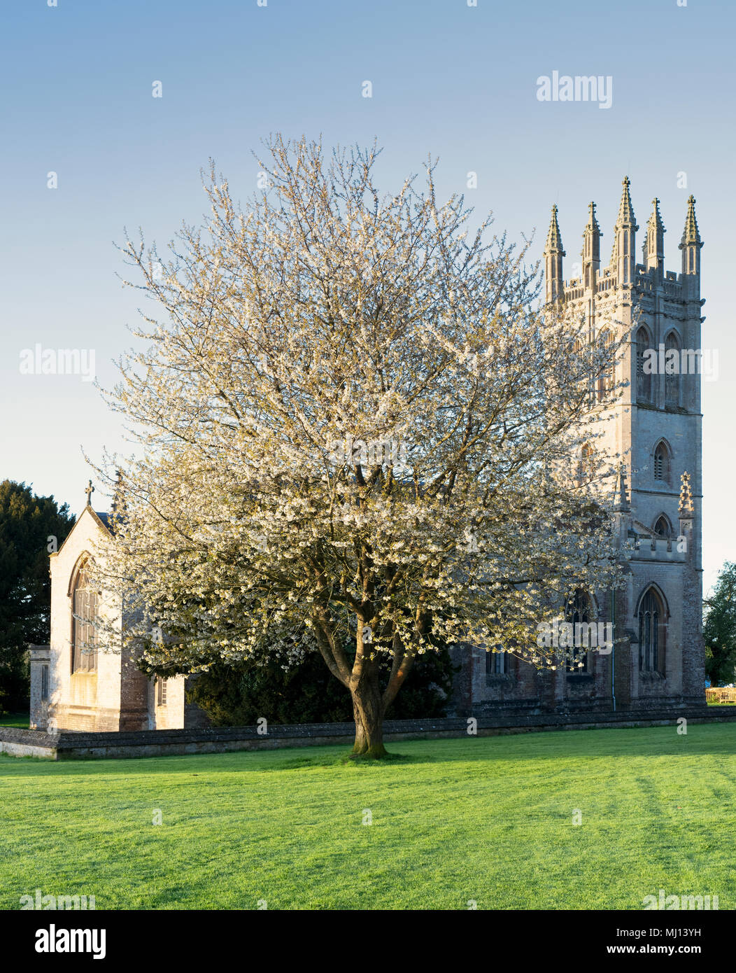 Blossom tree church hi-res stock photography and images - Alamy