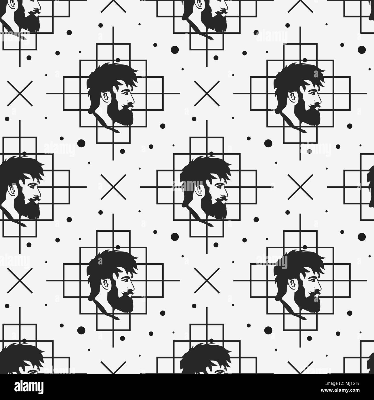 Men head seamless with line texture eps 10 Stock Vector Image & Art - Alamy