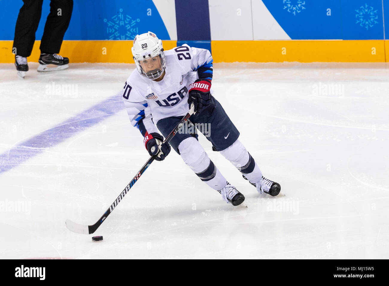 Hannah Brandt (USA) #20 during USA-FInland Women's Hockey competition ...