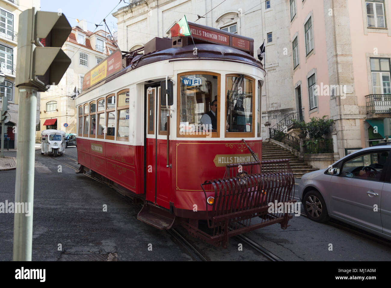 lisbon tram #28 Stock Photo - Alamy