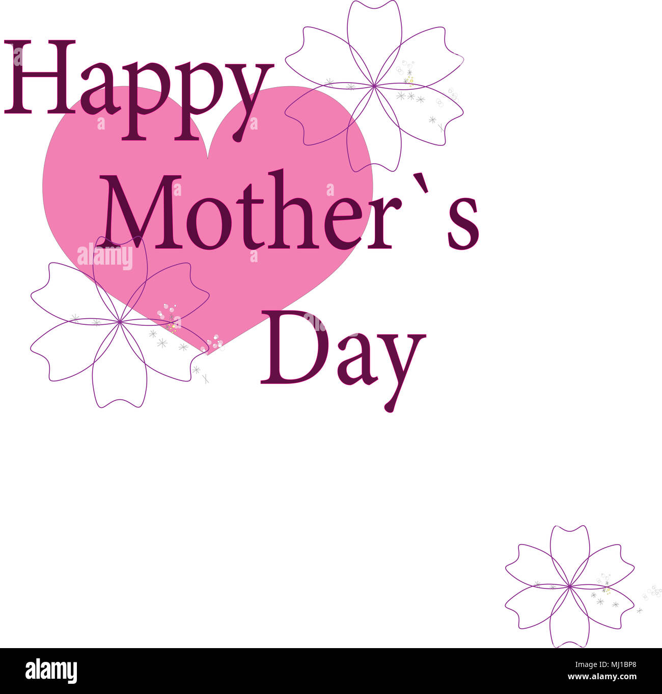 Mother day illustration Cut Out Stock Images & Pictures - Alamy