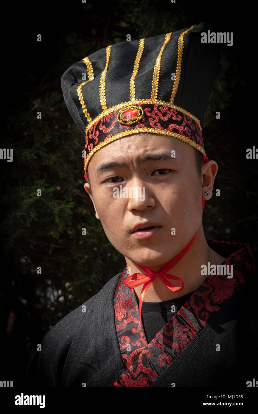 Red Tie Under Chin High Resolution Stock Photography and Images - Alamy