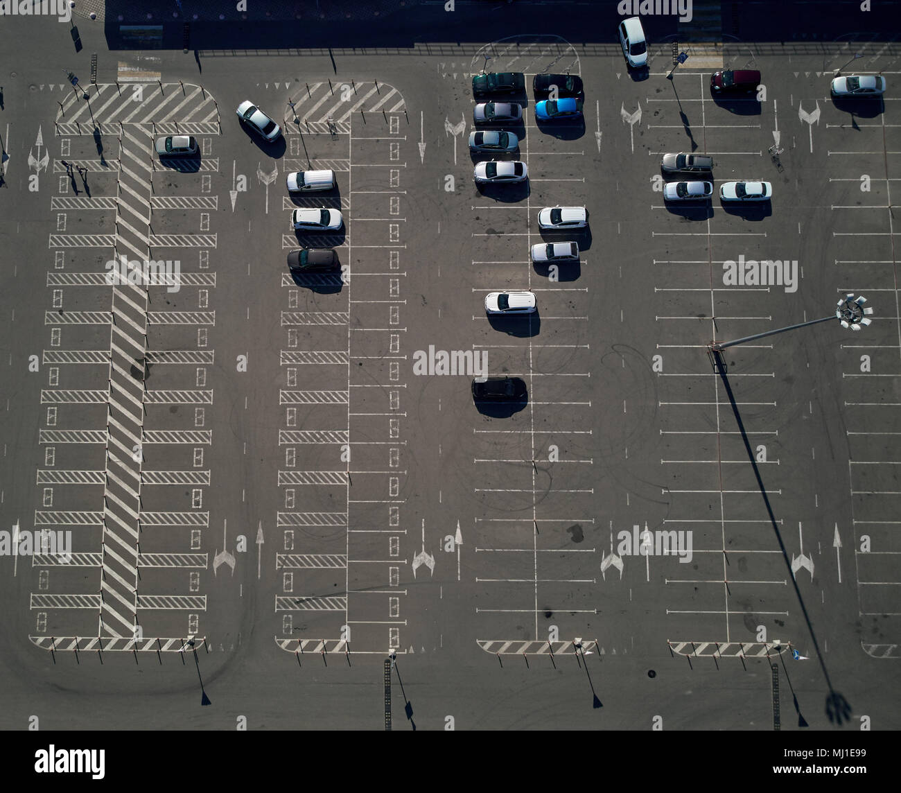 Aerial view of large parking lot hi-res stock photography and images ...