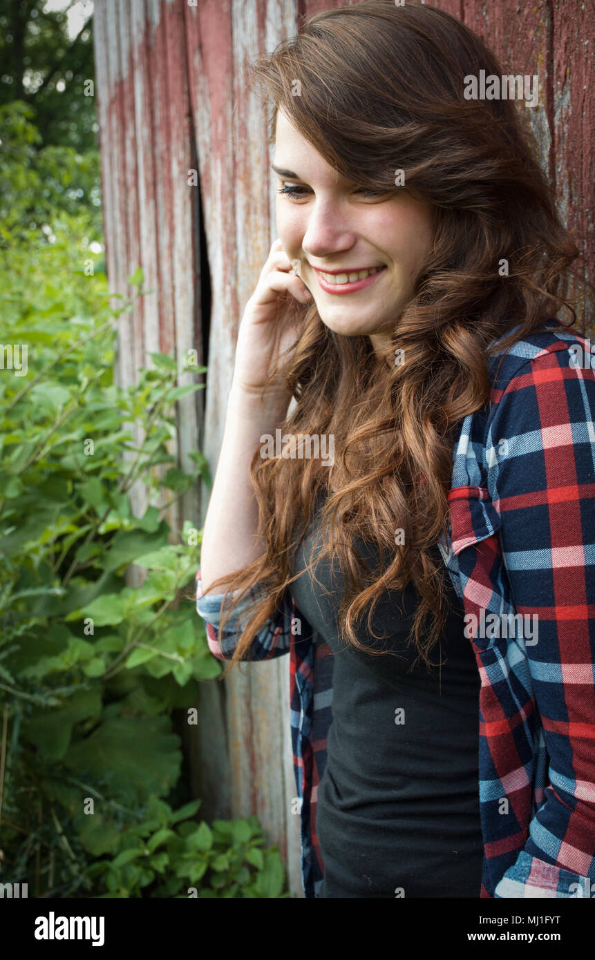 Farm girl red hair hi-res stock photography and images - Alamy