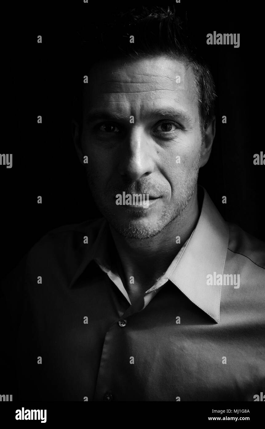 With slight smile Black and White Stock Photos & Images - Alamy