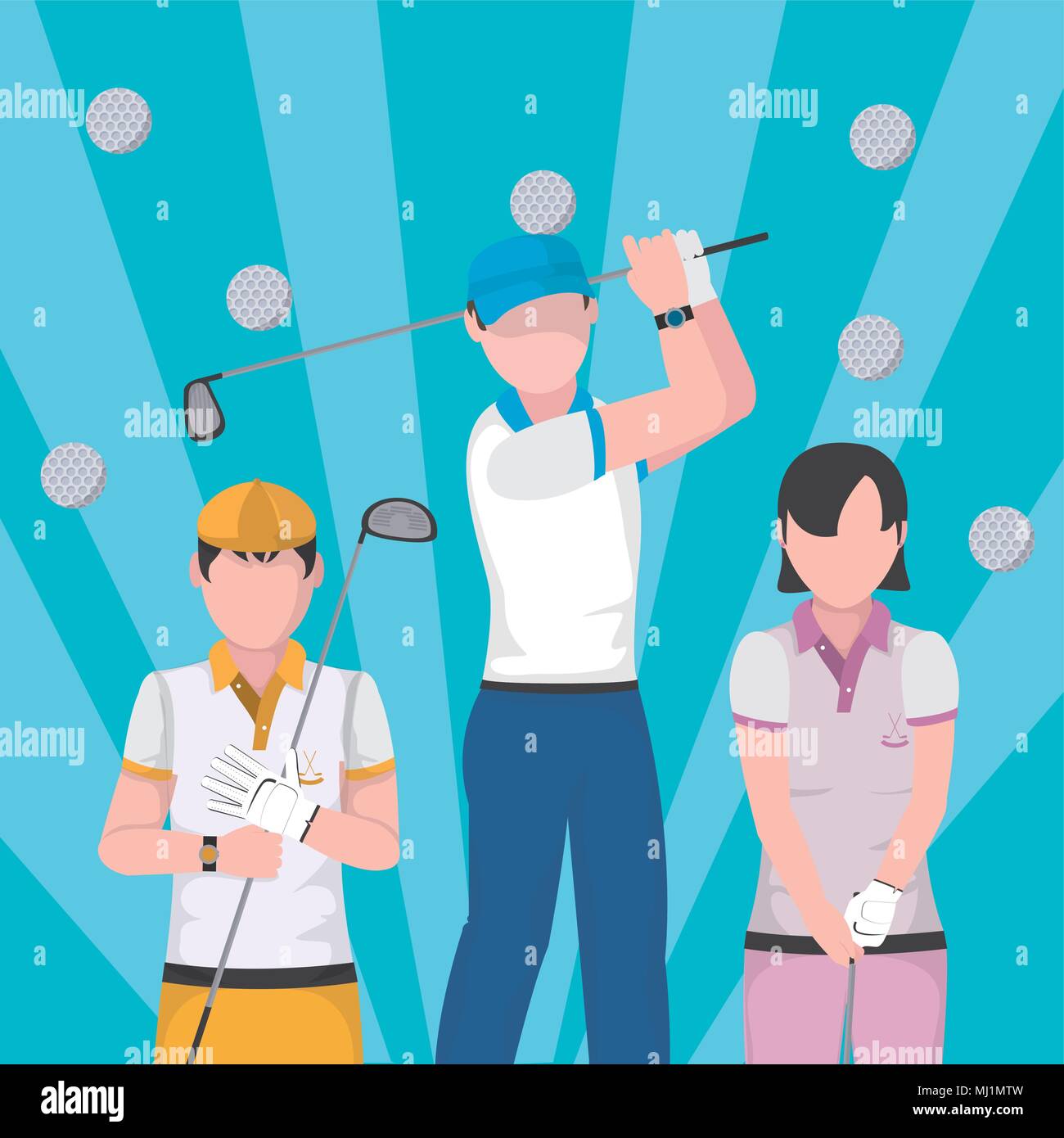 Golf players cartoons concept Stock Vector Image & Art - Alamy