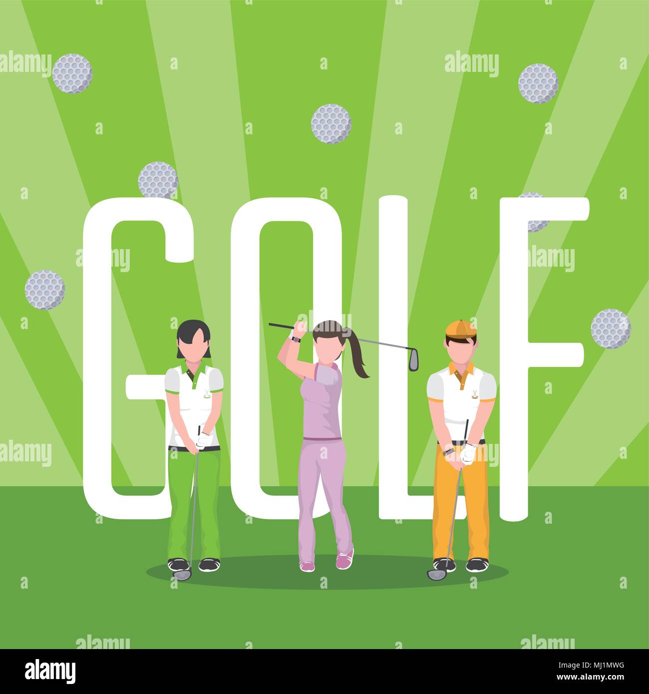 Golf players cartoons concept Stock Vector Image & Art - Alamy