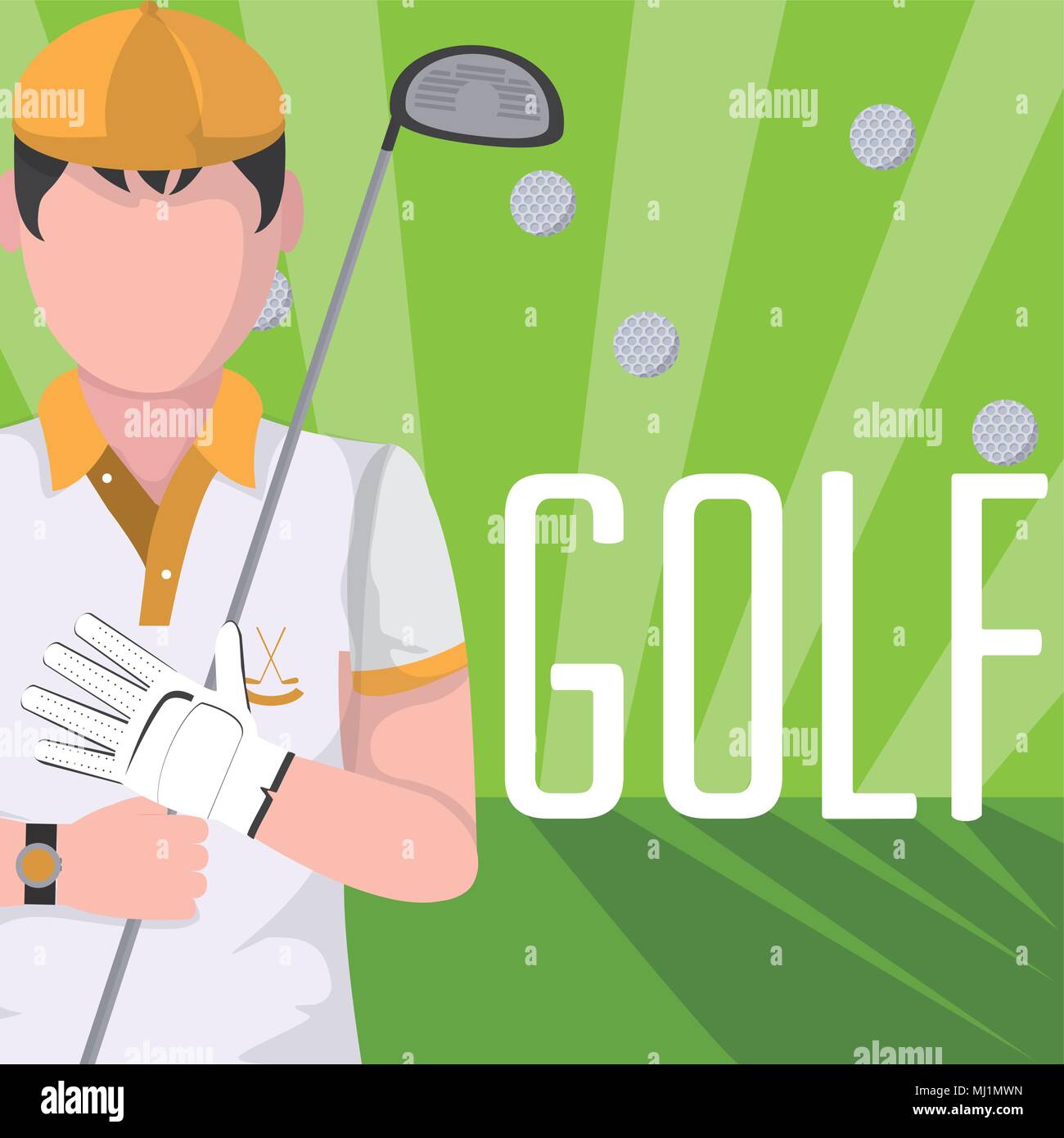 Golf player avatar concept Stock Vector Image & Art - Alamy
