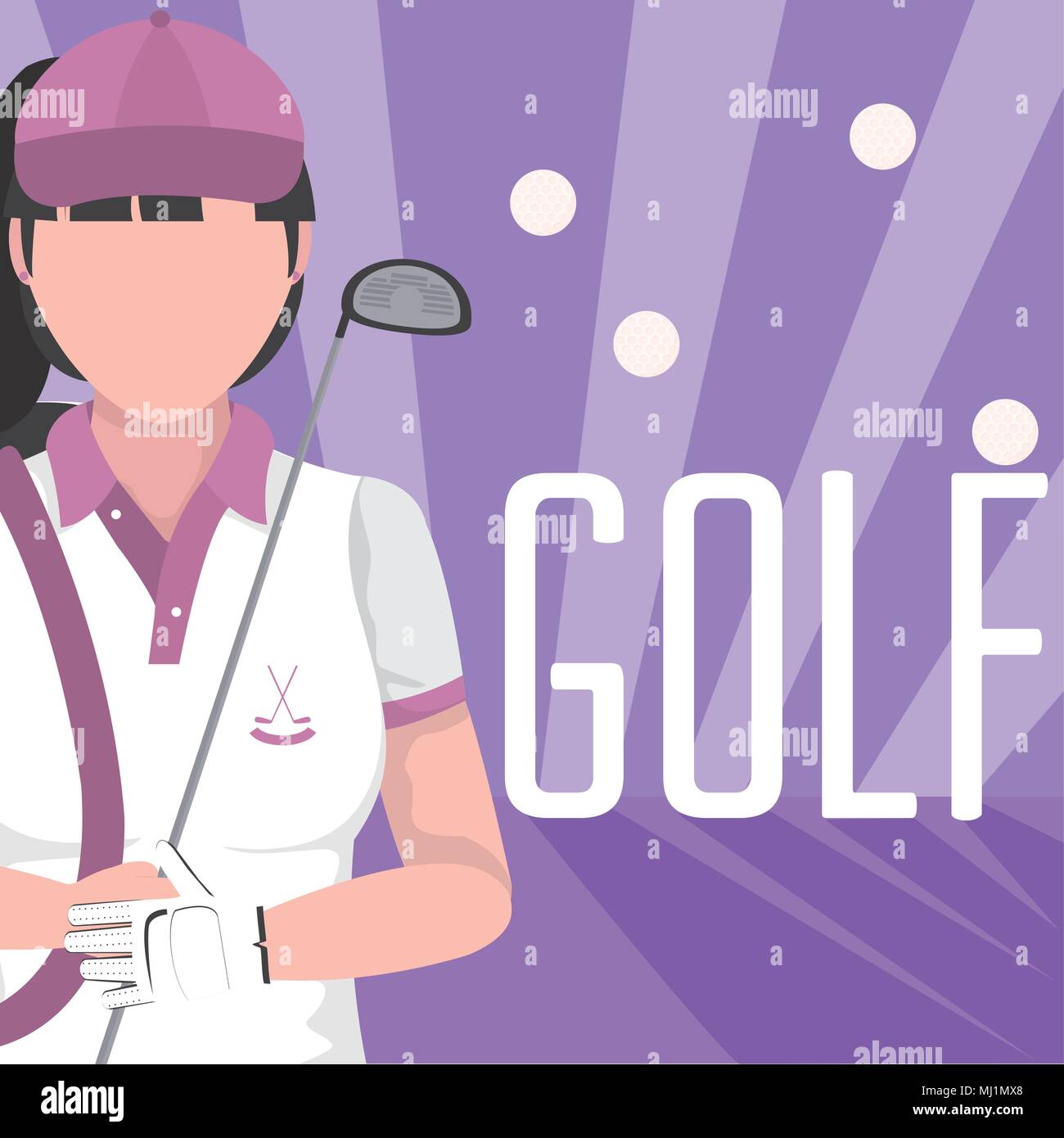 Golf female player avatar Stock Vector Image & Art - Alamy