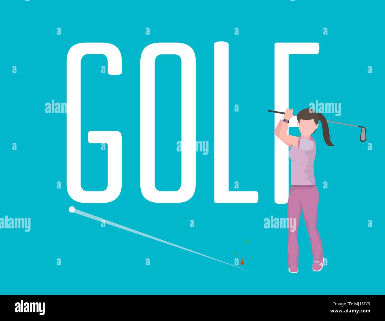 Golf female player avatar Stock Vector Image & Art - Alamy