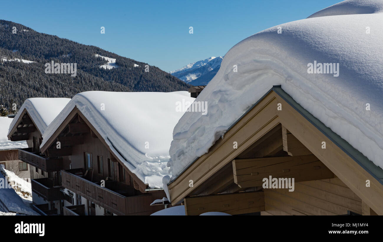 alpine huts in winter Stock Photo - Alamy