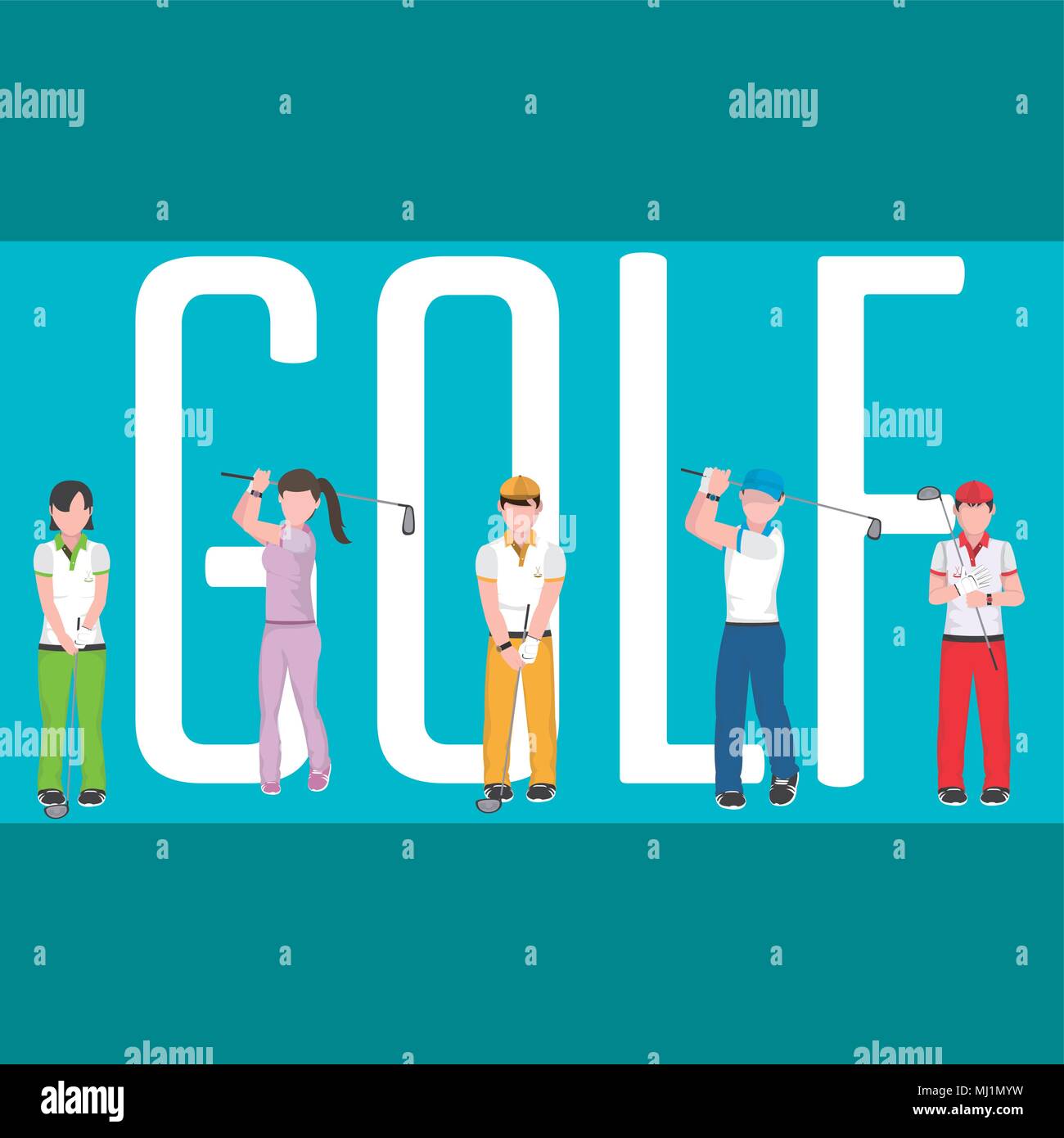 Golf players cartoons concept Stock Vector Image & Art - Alamy
