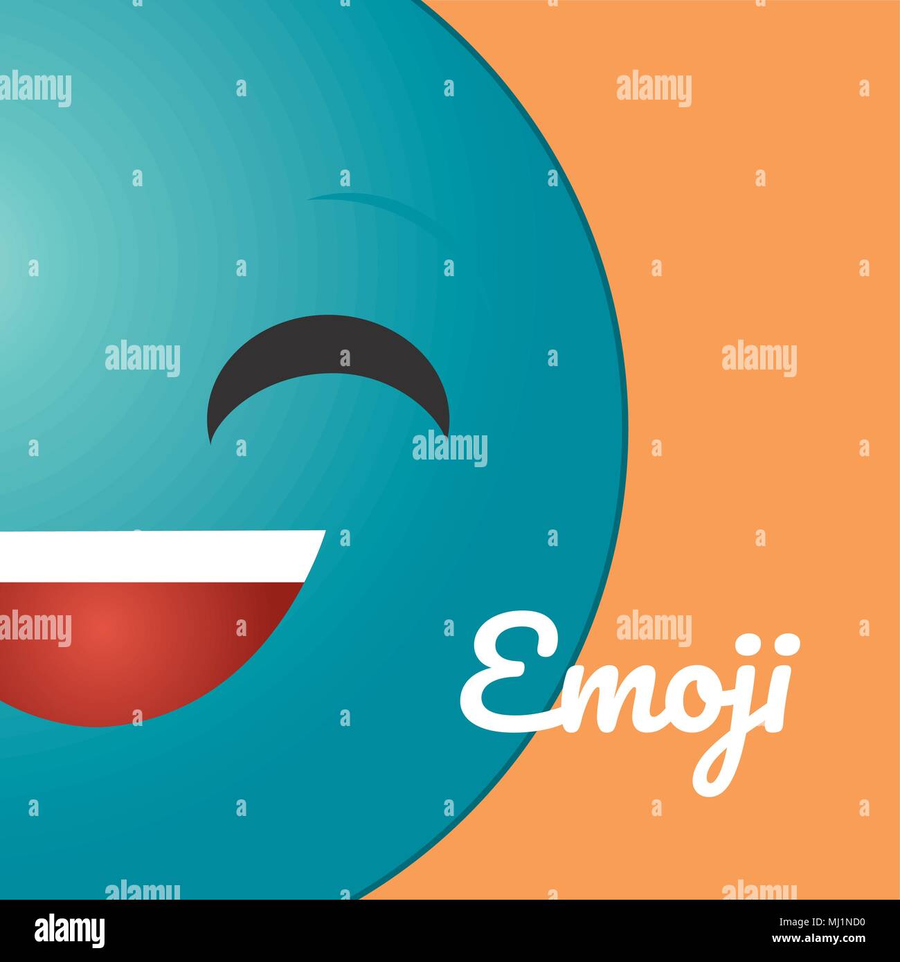 Cute round emoji cartoon Stock Vector Image & Art - Alamy