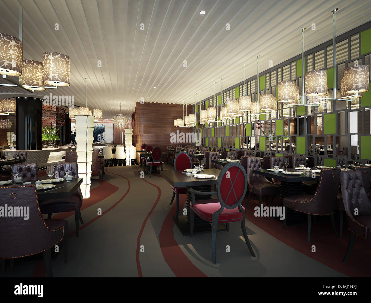 Computer graphics restaurant Stock Photo - Alamy