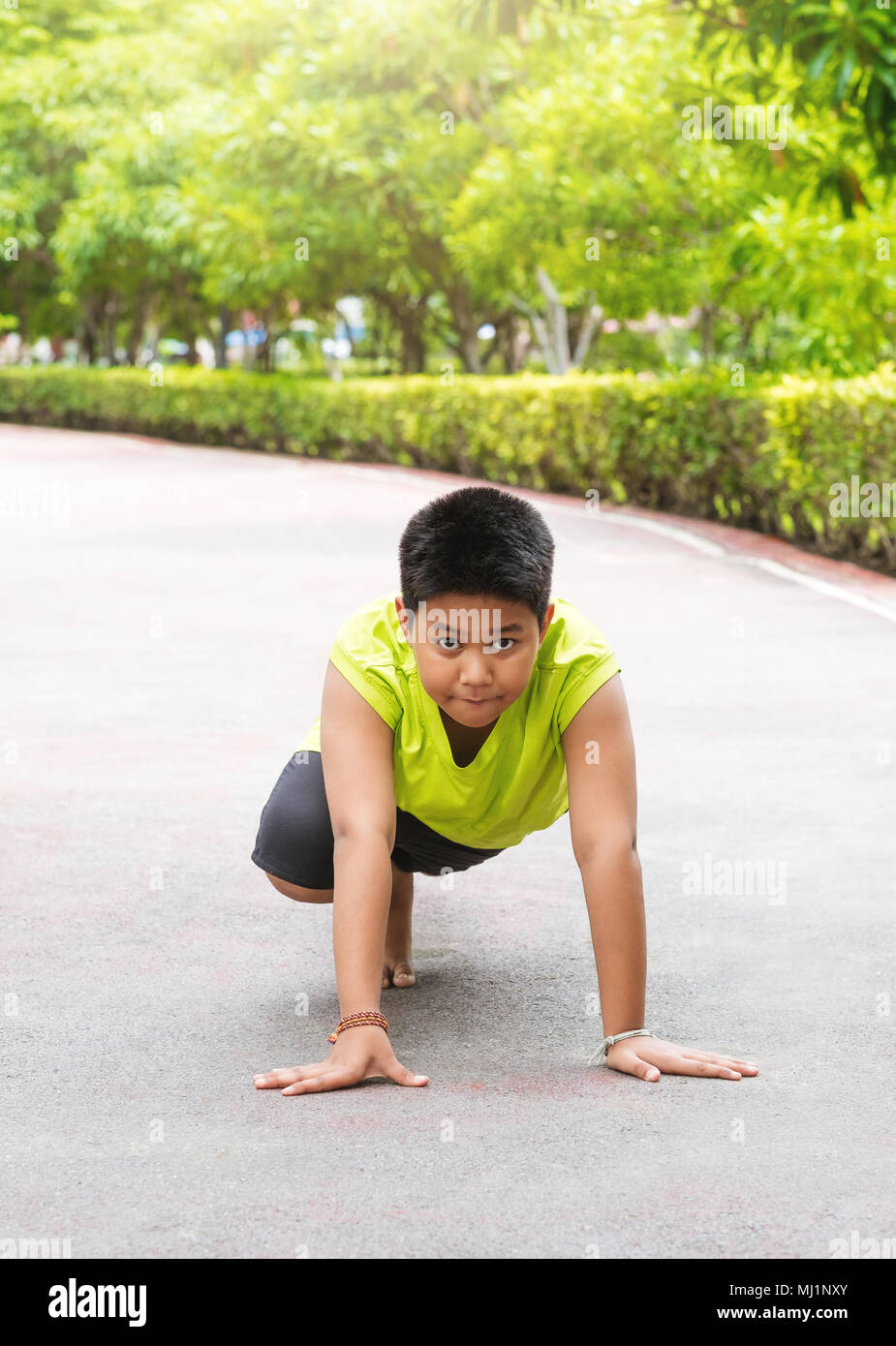 Asian boy running exercise hi-res stock photography and images - Alamy