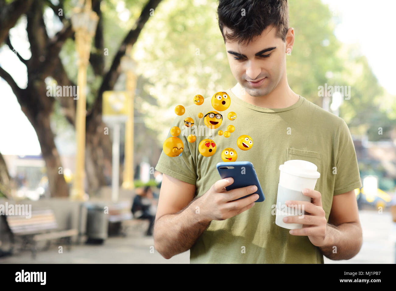 Texting emojis adult hi-res stock photography and images - Alamy