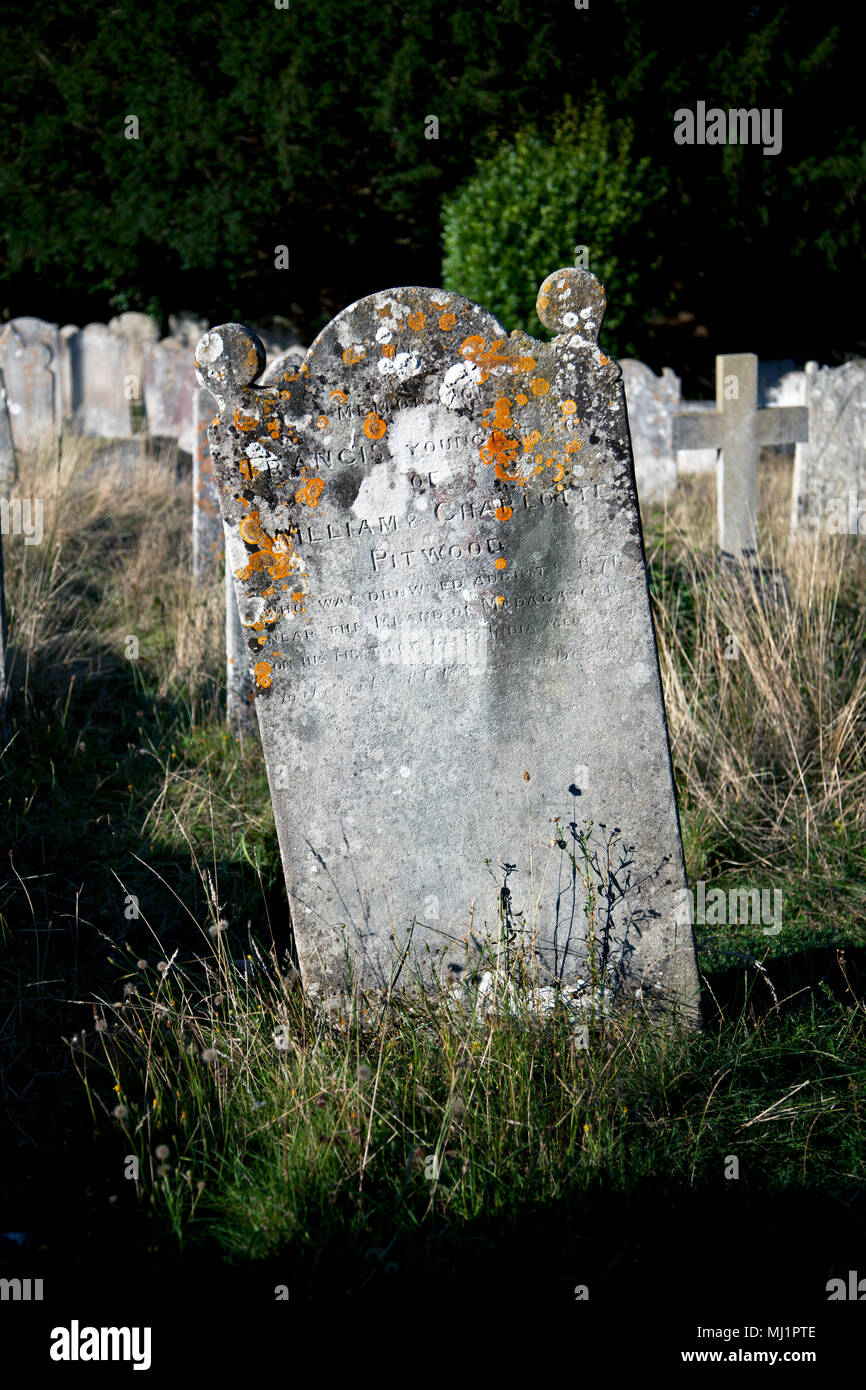 Made unreadable by three centuries of brutal seacoast weather ...