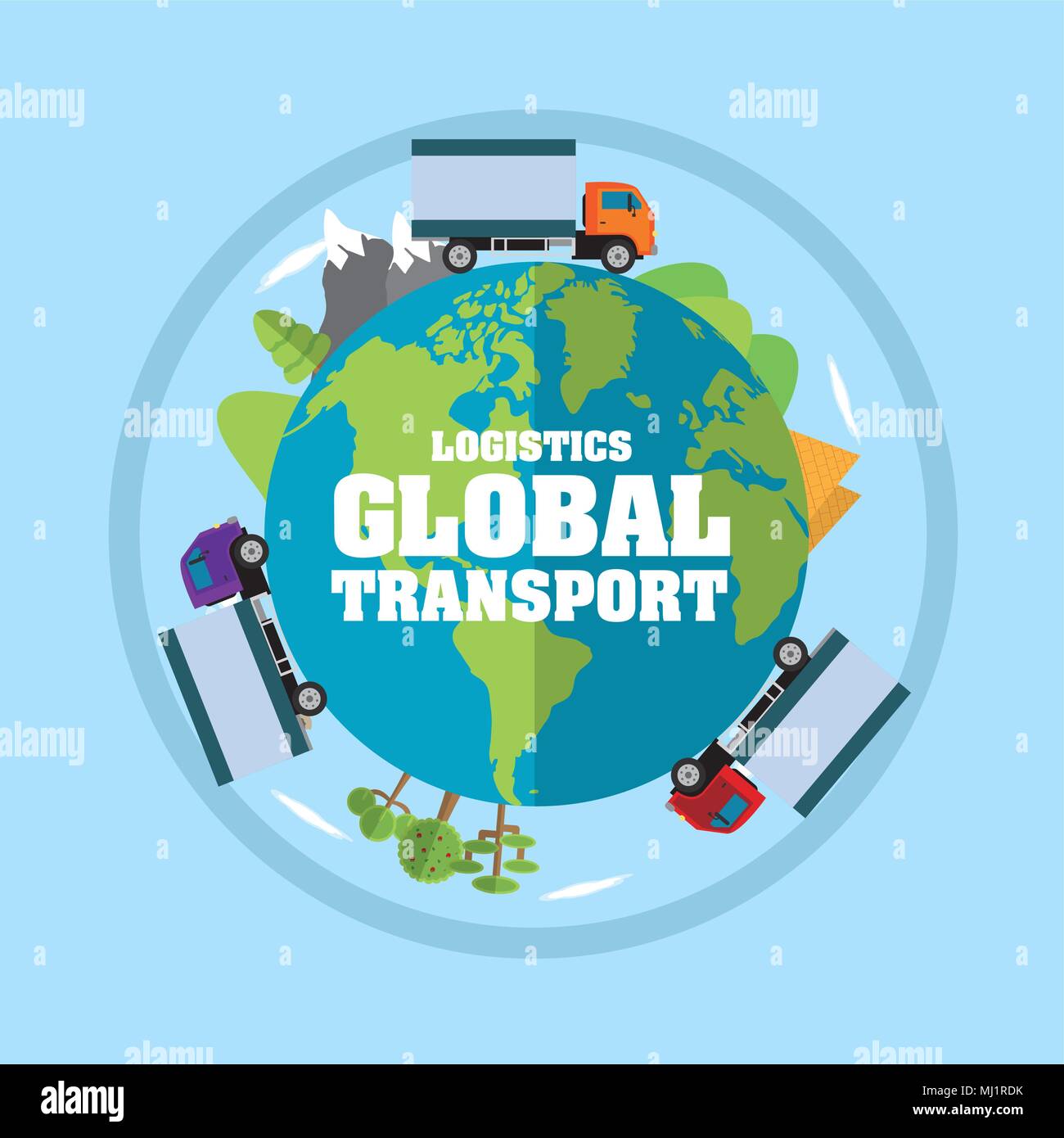 Logistic global transport concept Stock Vector Image & Art - Alamy