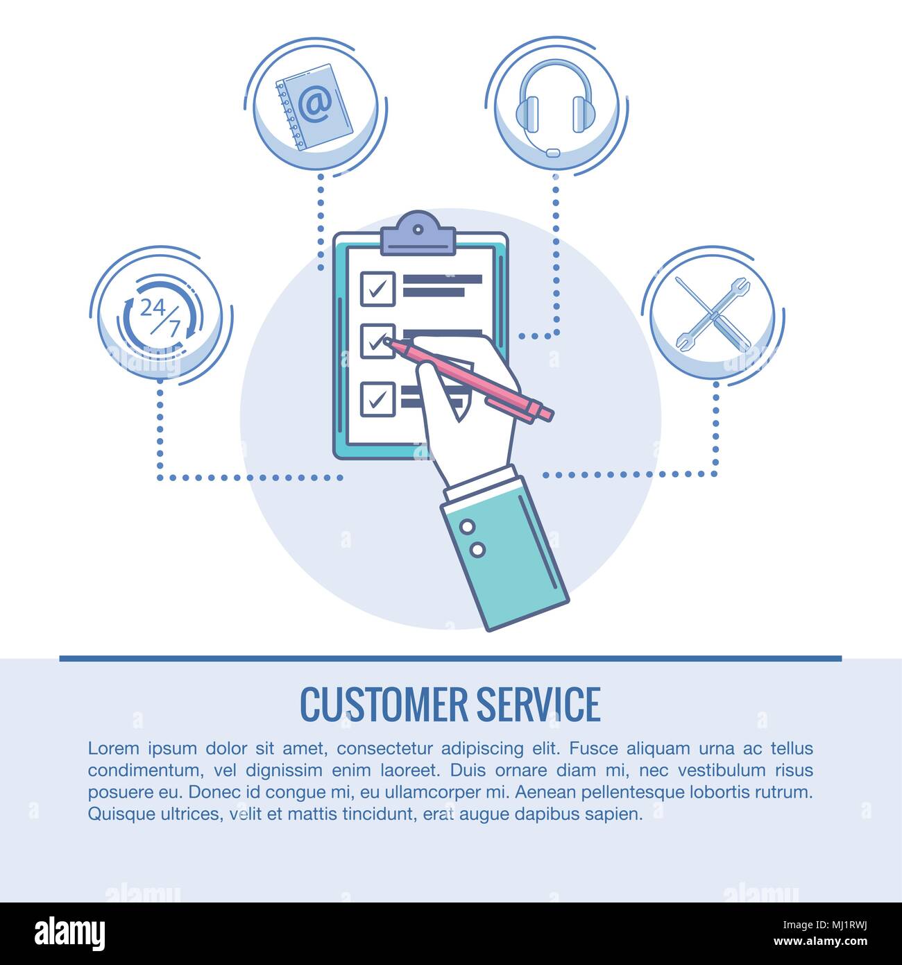 Customer service and support infographic Stock Vector Image & Art - Alamy