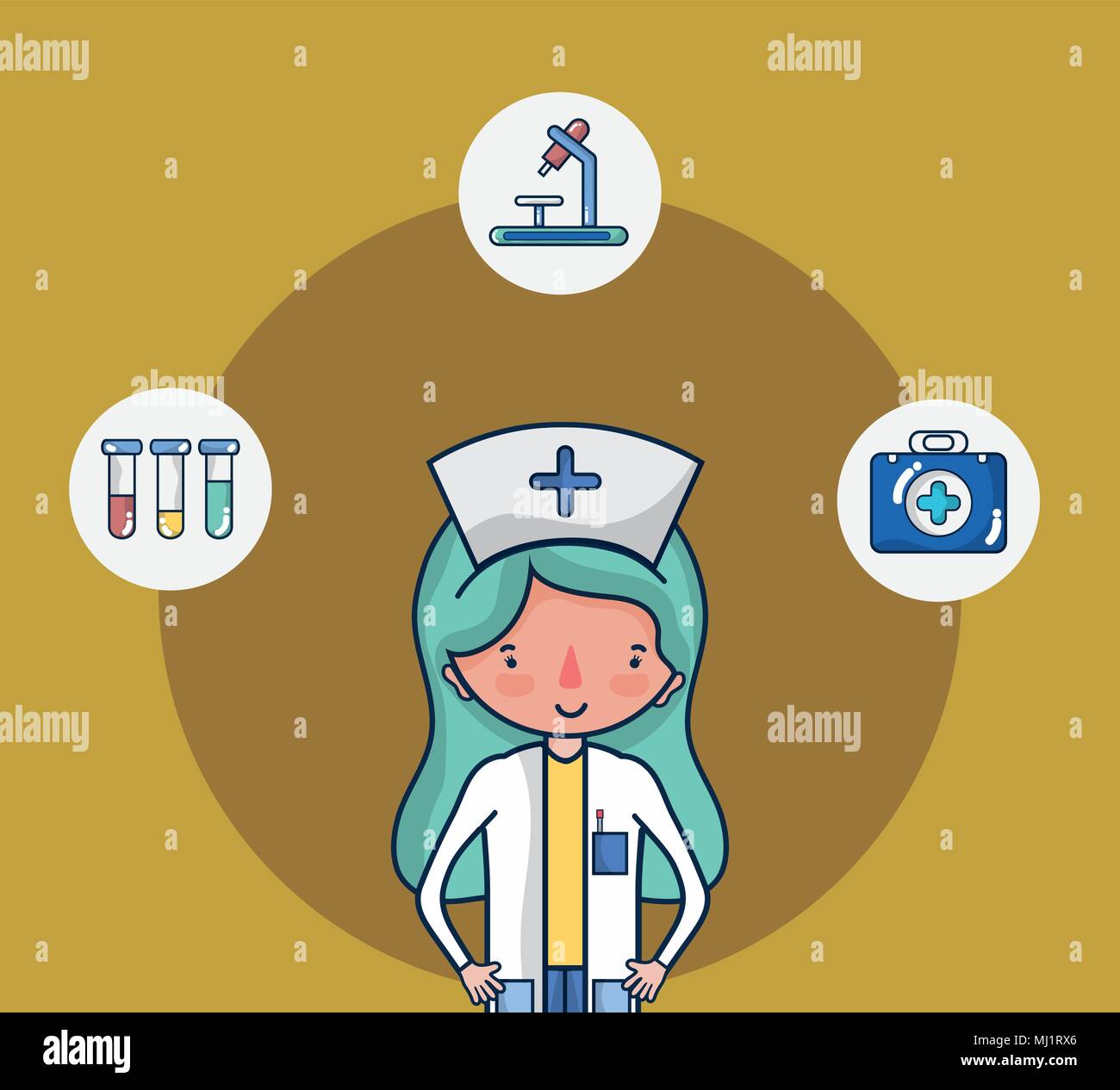 Cute nurse woman cartoon Stock Vector Image & Art - Alamy