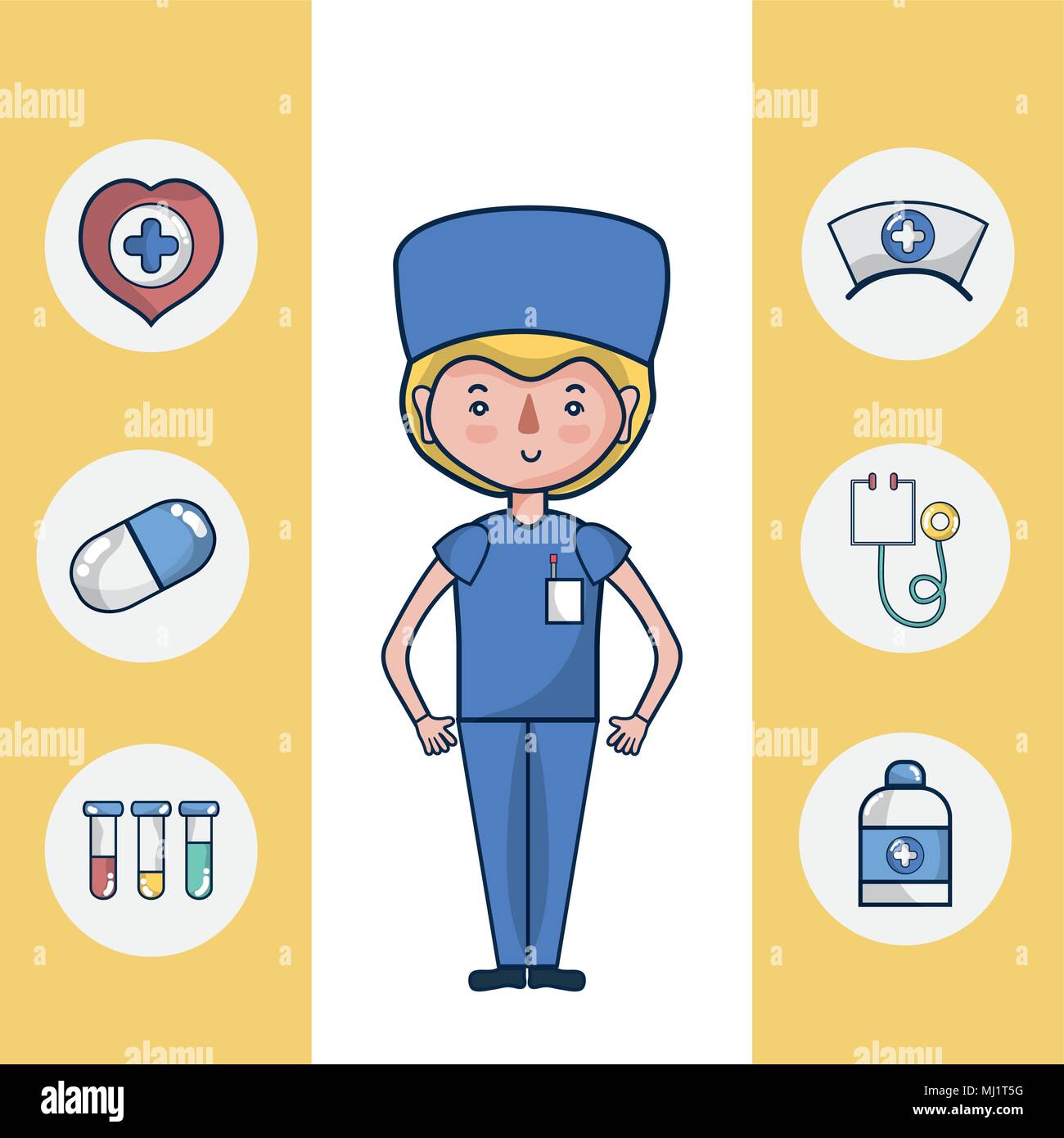 Cute female doctor cartoon Stock Vector Image & Art - Alamy