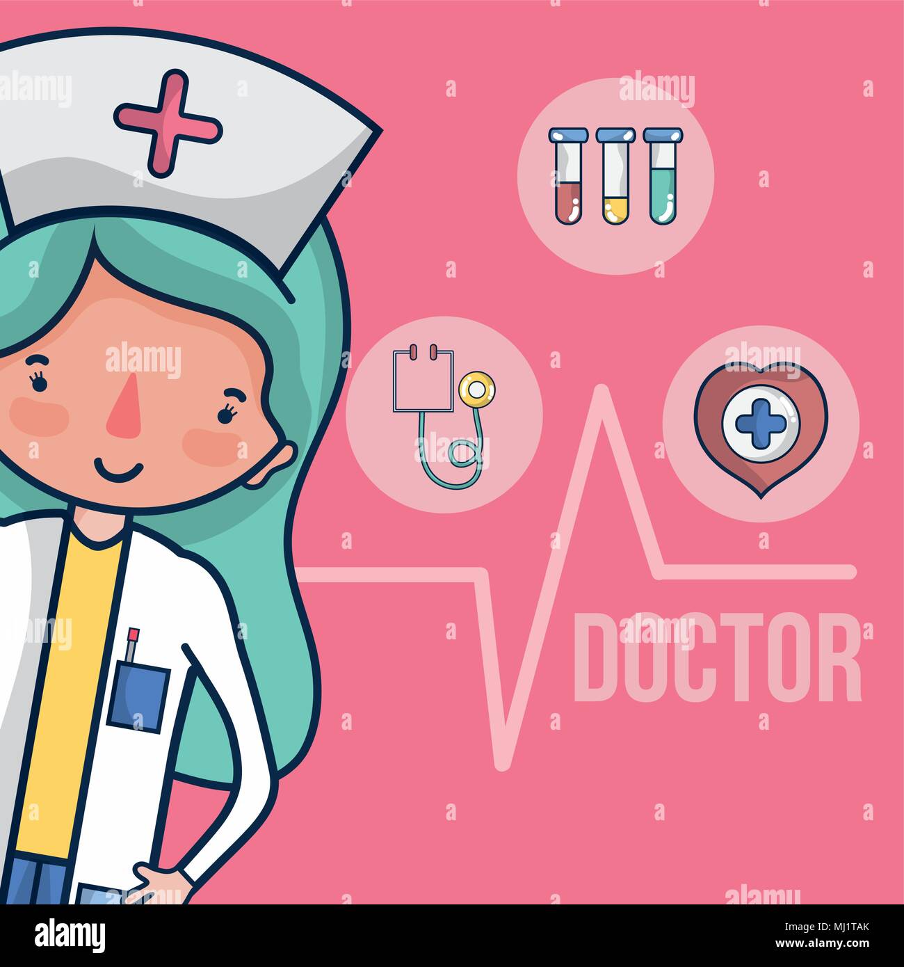 Cute nurse woman cartoon Stock Vector Image & Art - Alamy