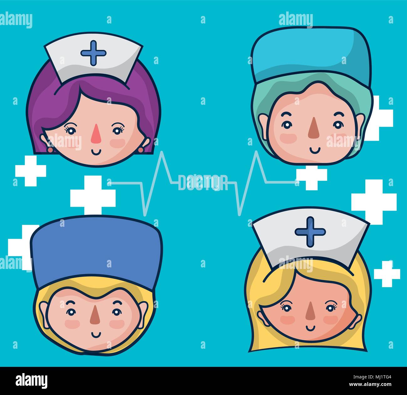 Cute medical team cartoons Stock Vector Image & Art - Alamy