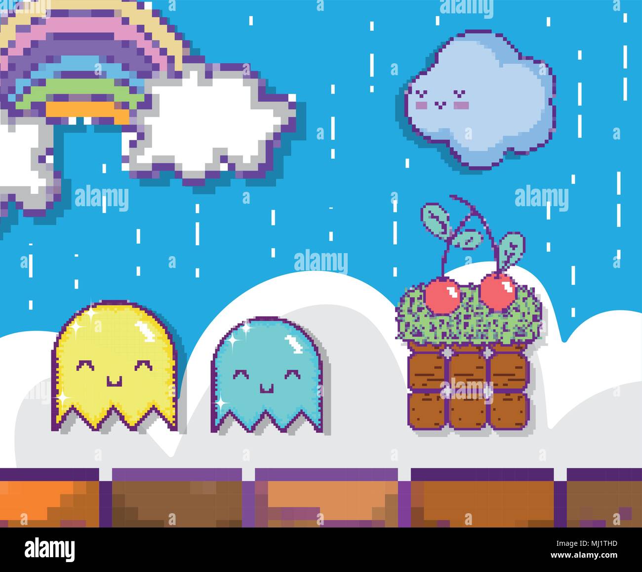 Pixelated blocks Stock Vector Images - Alamy