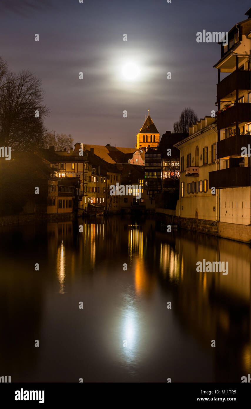 Bridge in moonlight moon over bridge hi-res stock photography and ...