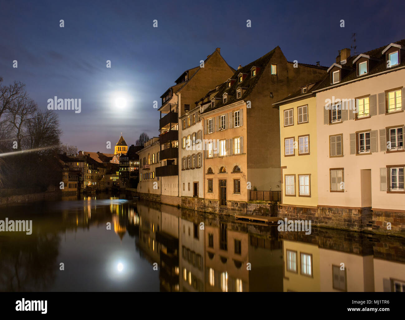Bridge in moonlight moon over bridge hi-res stock photography and ...